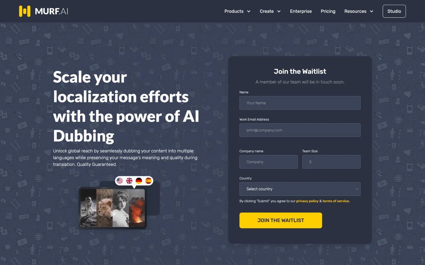 AI Dubbing: Localize your content - Try for Free